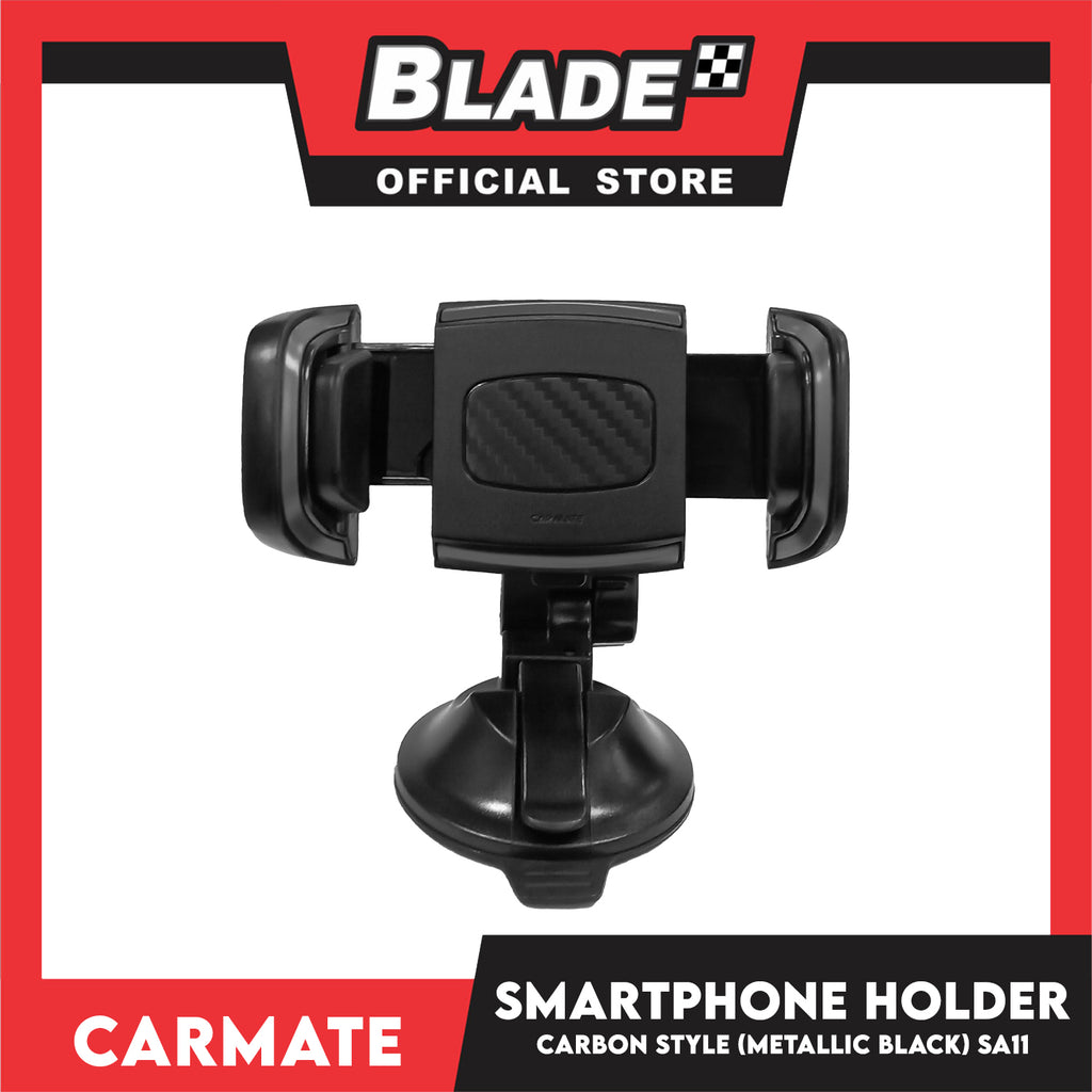 Carmate Smartphone Holder Quick Suction Cup Carbon Style Metallic Blac – blade.ph