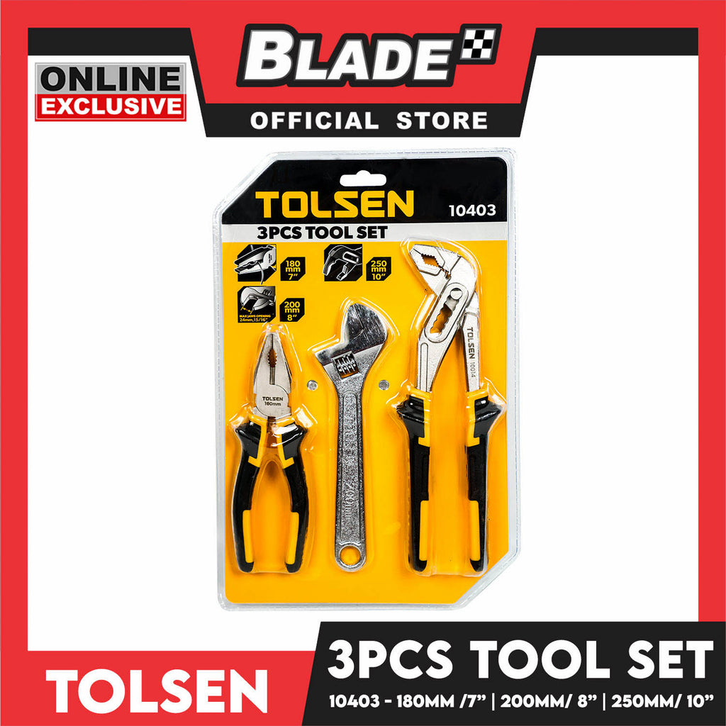 Tolsen 3pcs Tool Set Water Pump Locking Combination Pliers 10403 – blade.ph