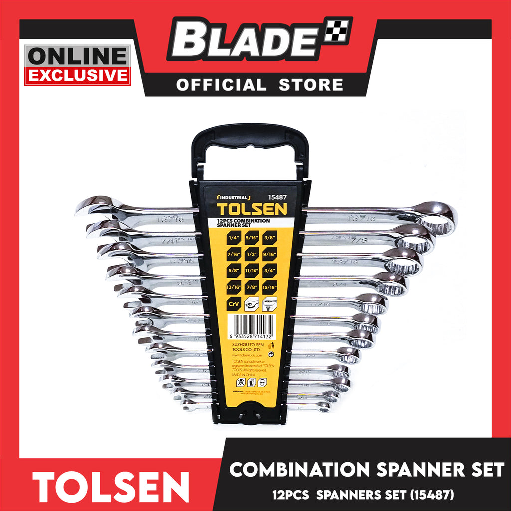 Tolsen 12pcs Insdustrial Combination Spanner Set 15487 – blade.ph