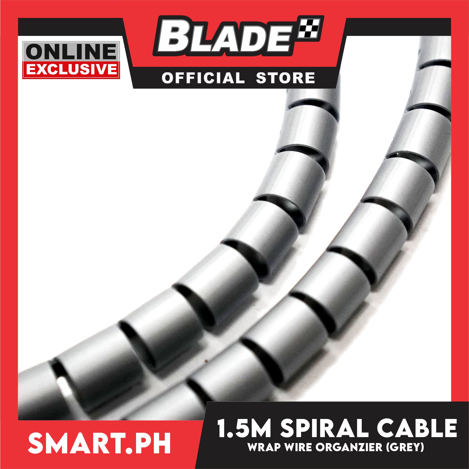 1.5 Cable Coiled Tube Sleeve Spiral Wrap Wire Organizer Holder Cord Ma ...