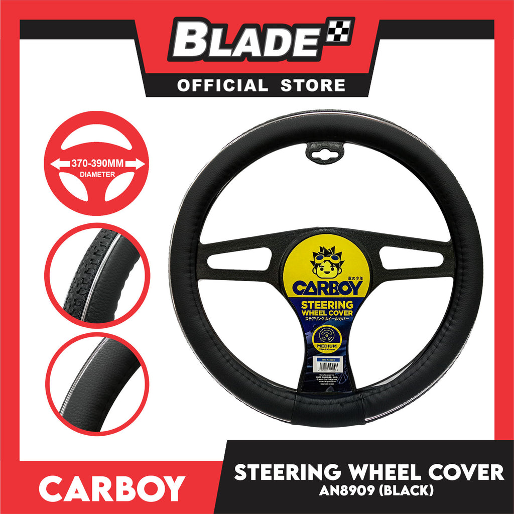 Carboy Steering Wheel Cover AN8909 (Black) for Toyota, Mitsubishi, Hon ...