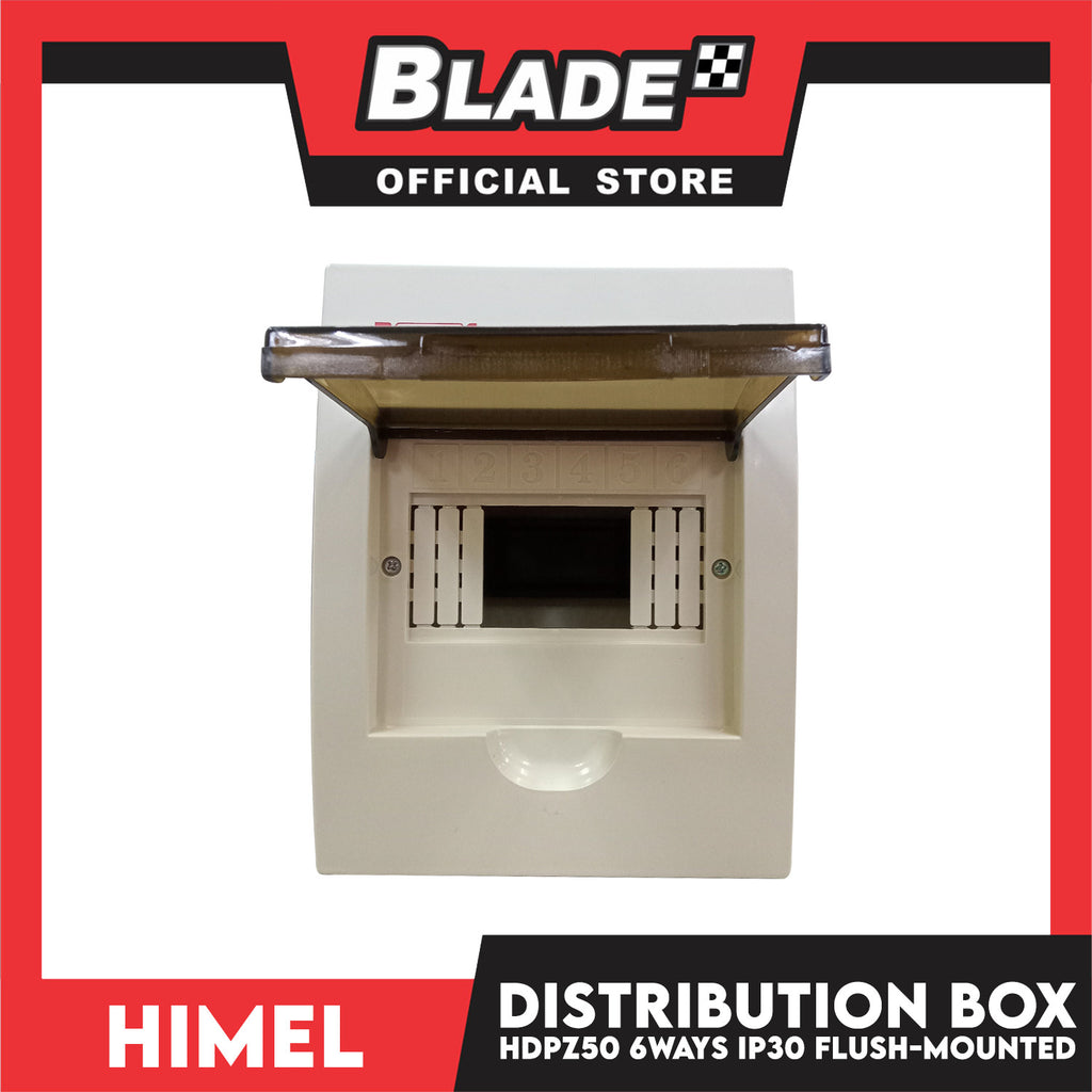 Himel Distribution Box HDPZ50P 6 ways IP30 Flush Mounted – blade.ph