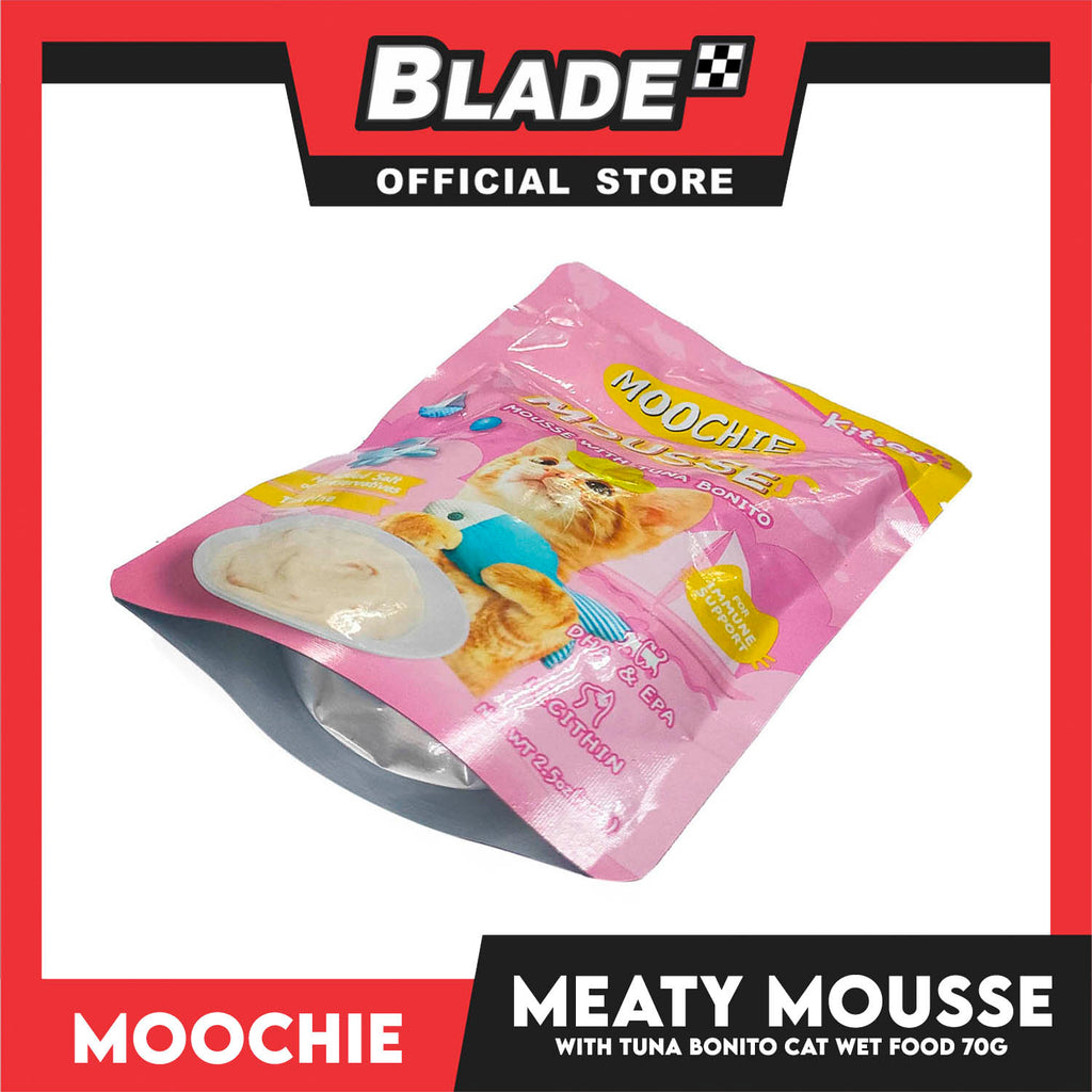 Moochie Cat Wet Food Mousse (Tuna Bonito) Kitten 70g – blade.ph