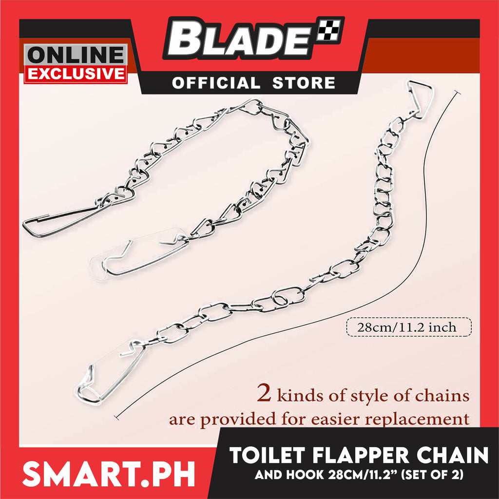 Toilet Flapper Chain and Hook Stainless 11.2 Inches (Set of 2) – blade.ph