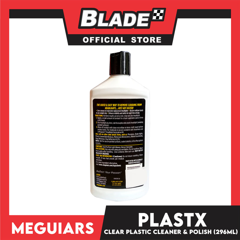 Meguiar's Plastx Clear Plastic Cleaner and Polish 296ml – blade.ph