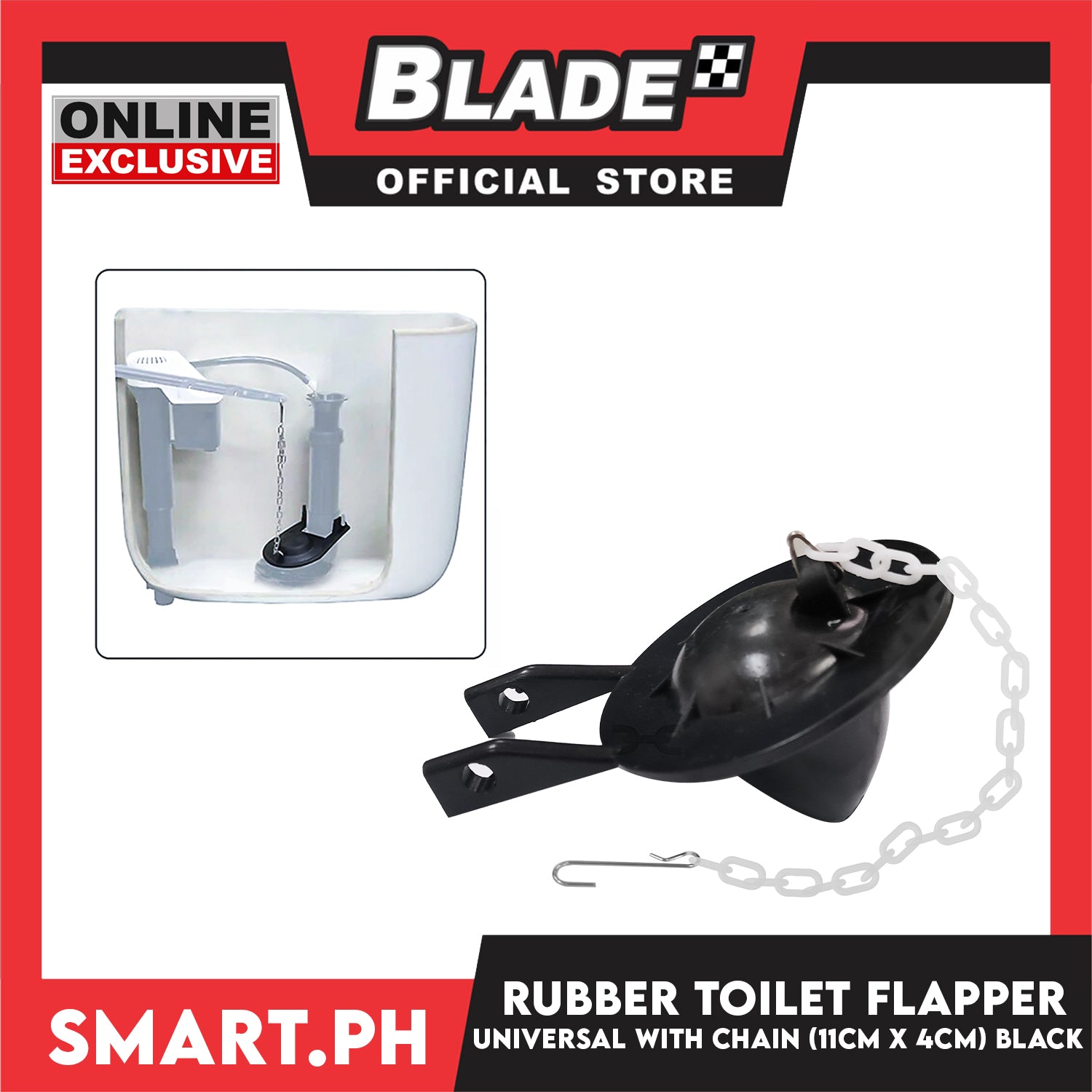 Universal Toilet Flapper Replacement 3-inch (Black) – blade.ph