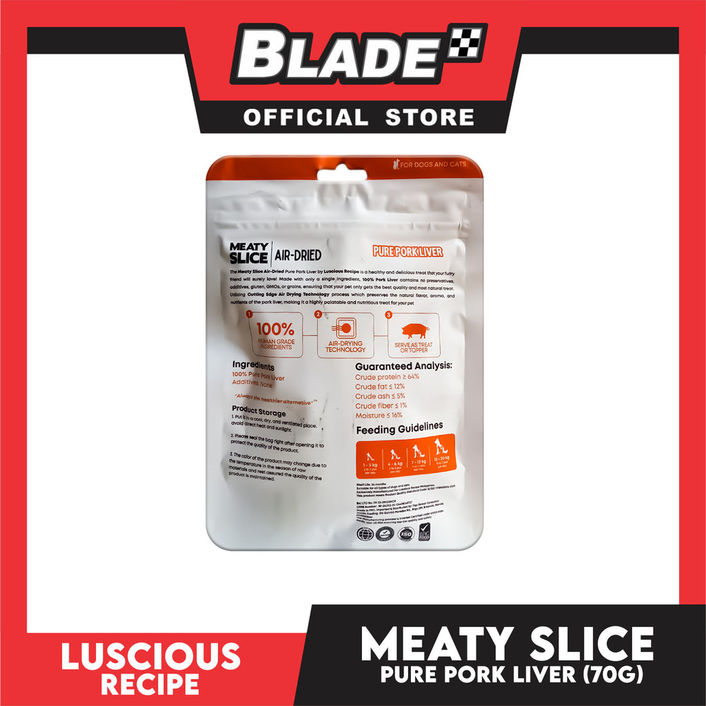 Luscious Recipe Meaty Slice Air Dried Slice (Pure Pork Liver) Pet Trea ...