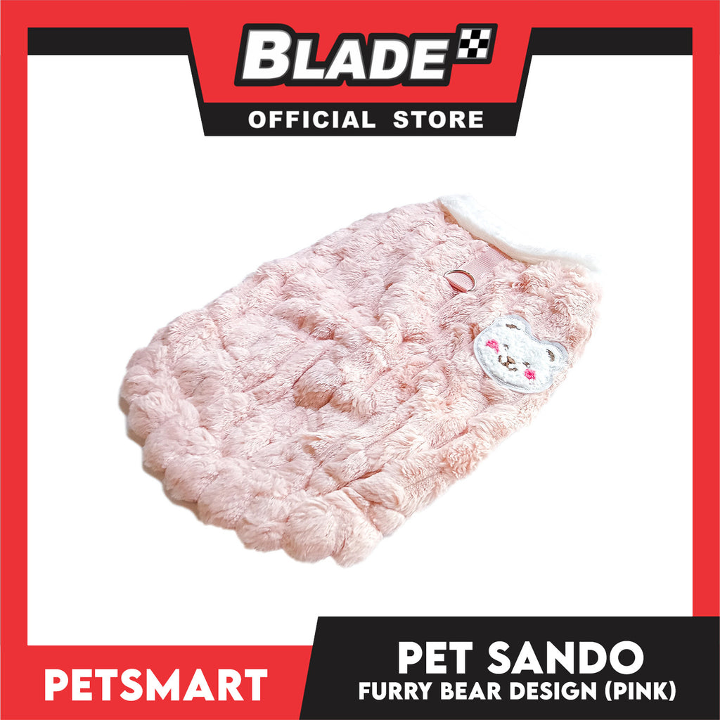 Pet Sando Furry Bear Design Pink (Large) For Cats and Dogs – blade.ph