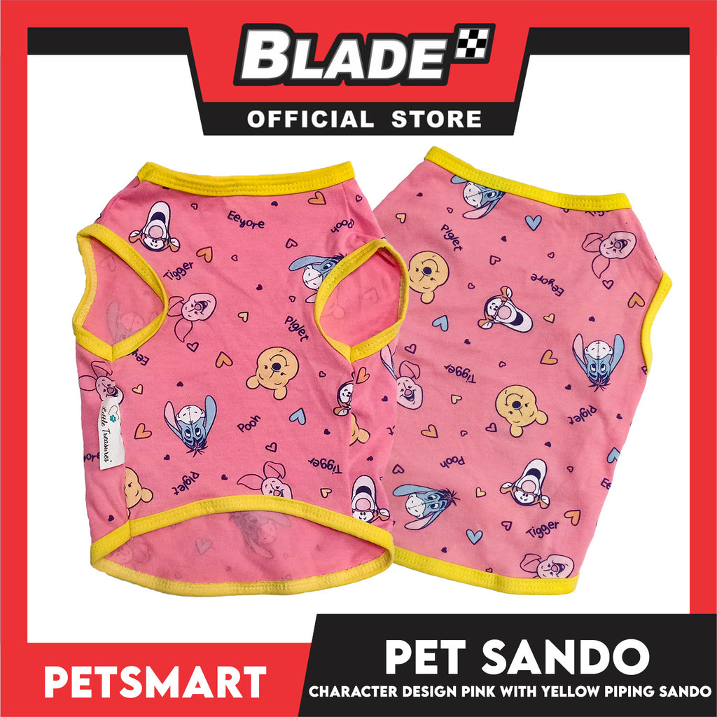 Pet Sando Character Design, Pink with Yellow Piping Color, XL Size (DG ...