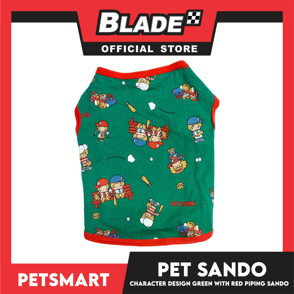 Pet Sando Character Design, Green with Red Piping Color, Large Size (D ...