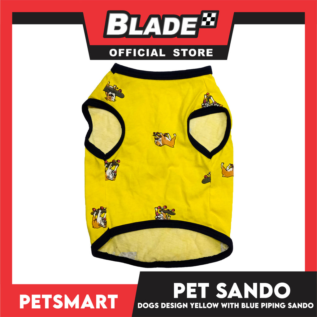 Pet Sando Yellow with Blue Piping Sando, Large Size (DG-CTN207L) – blade.ph