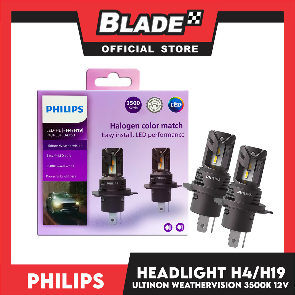 Philips Car Headlight H4/H19 Ultinon Weather Vision 3500K 12V (LUM1342 ...
