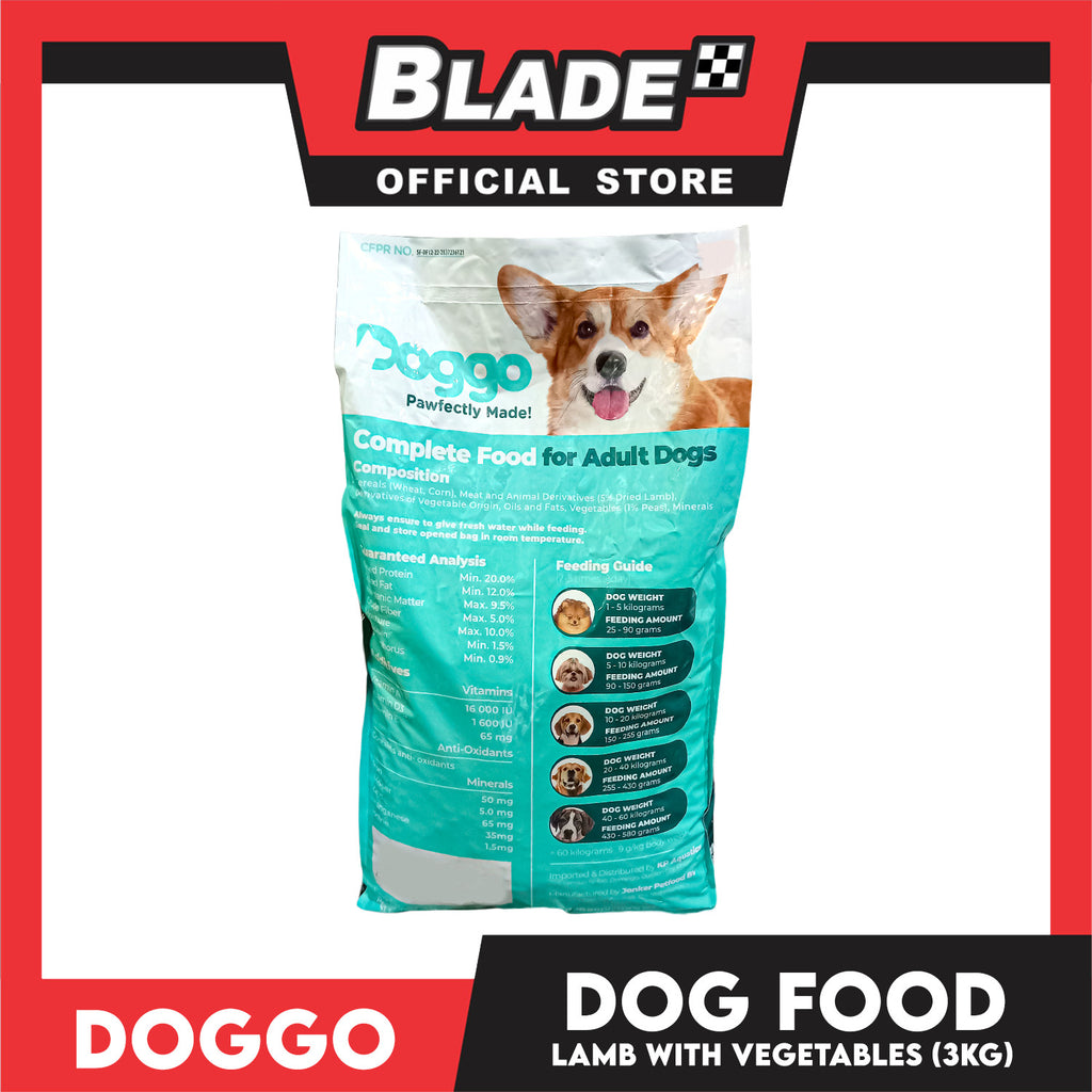 Doggo Lamb with Vegetables Dry Dog Food (3kg) – blade.ph