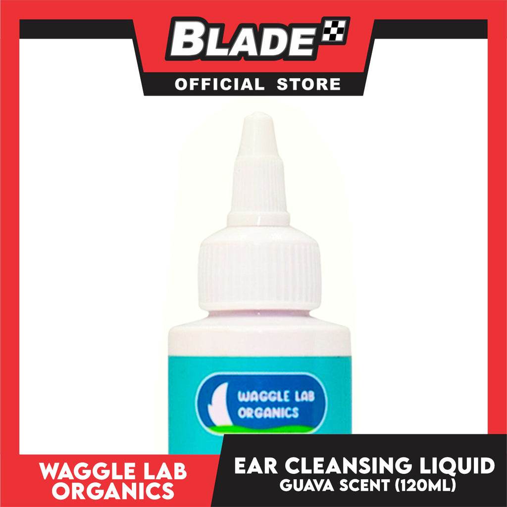 Waggle Lab Organics Ear Cleansing Liquid (Guava scent) For Cats and Do ...