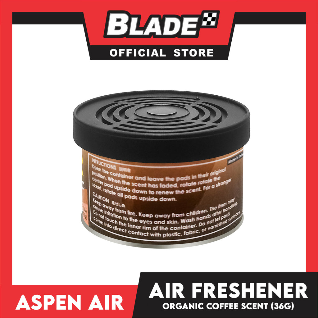 Aspen Air Organic Car Air Freshener (Coffee Scent) 36g – blade.ph