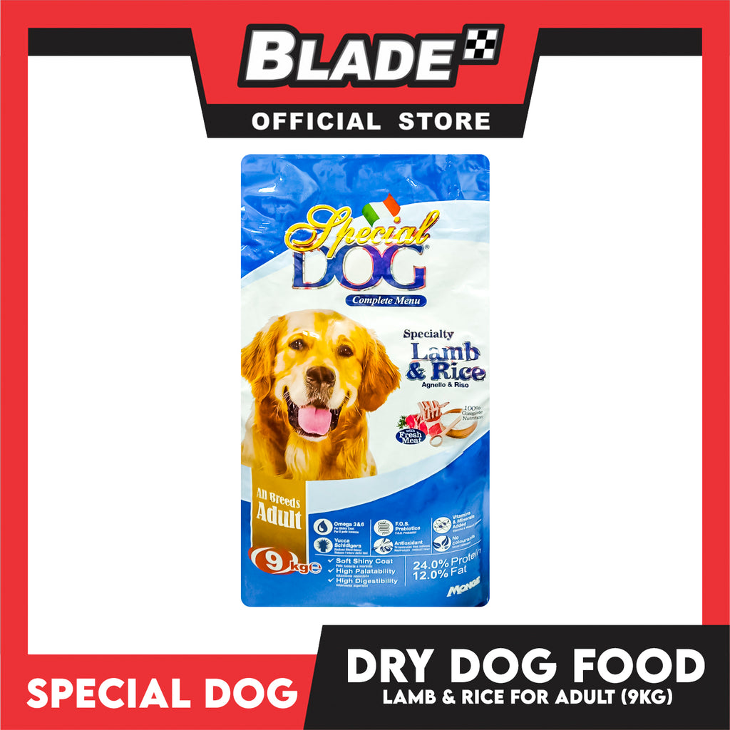 Special Dog Lamb and Rice with Fresh Meat for All Breeds Adult 9kg ...