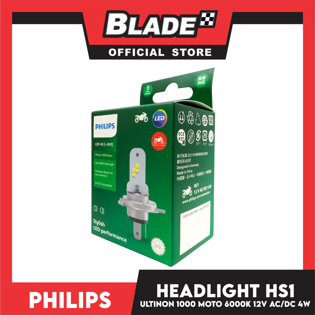 Philips Led Motorcycle Headlight Ultinon 1000 Moto HS1 up to 6000K Whi ...