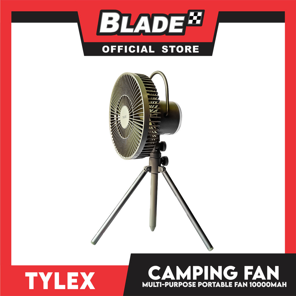 Tylex Rechargeable Camping Fan + Emergency Powerbank 10000 mAH 3.7v (3 ...