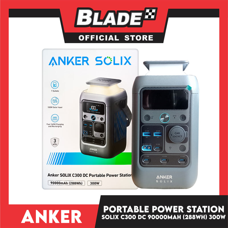 Anker Solix C300 DC Portable Power Station 90000mAh (288Wh) – blade.ph