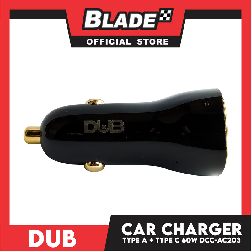 Dub Type-A + Type-C Car Charger 60W DCC-AC203 – blade.ph