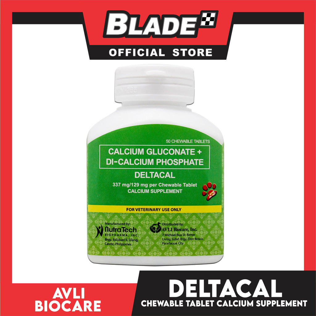 Deltacal Chewable Tablet Calcium Supplement 50 Tablets – blade.ph
