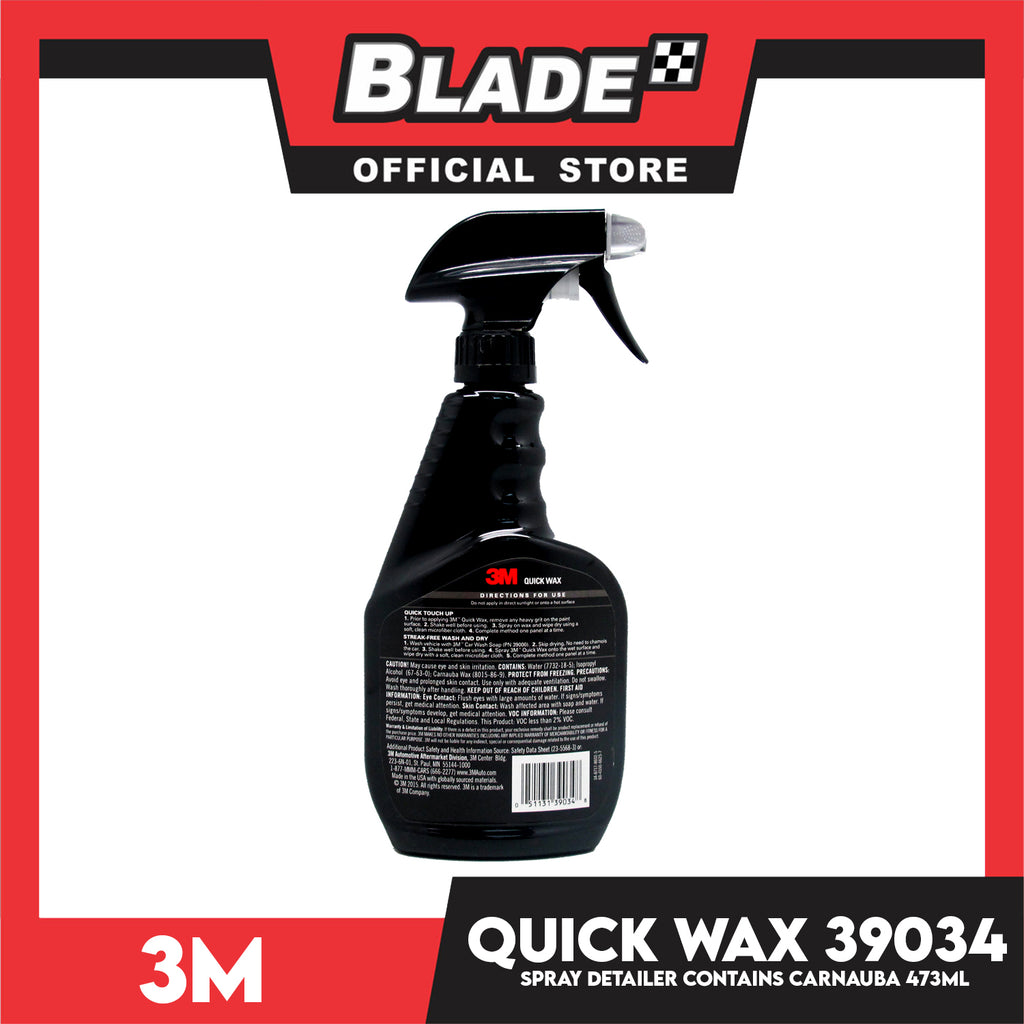 3M Quick Wax Spray Detailer 39034 473ml – blade.ph