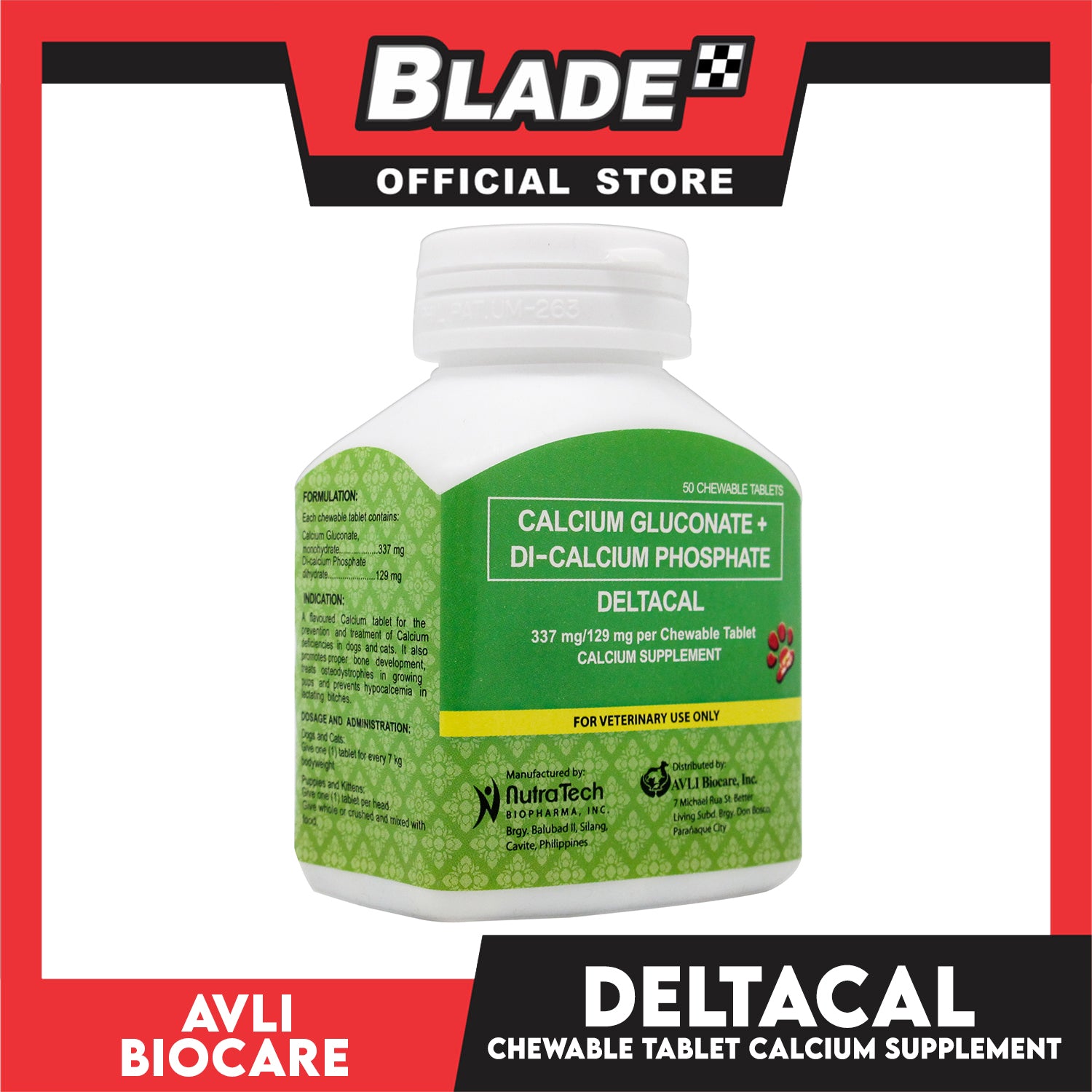 Deltacal Chewable Tablet Calcium Supplement 50 Tablets – blade.ph