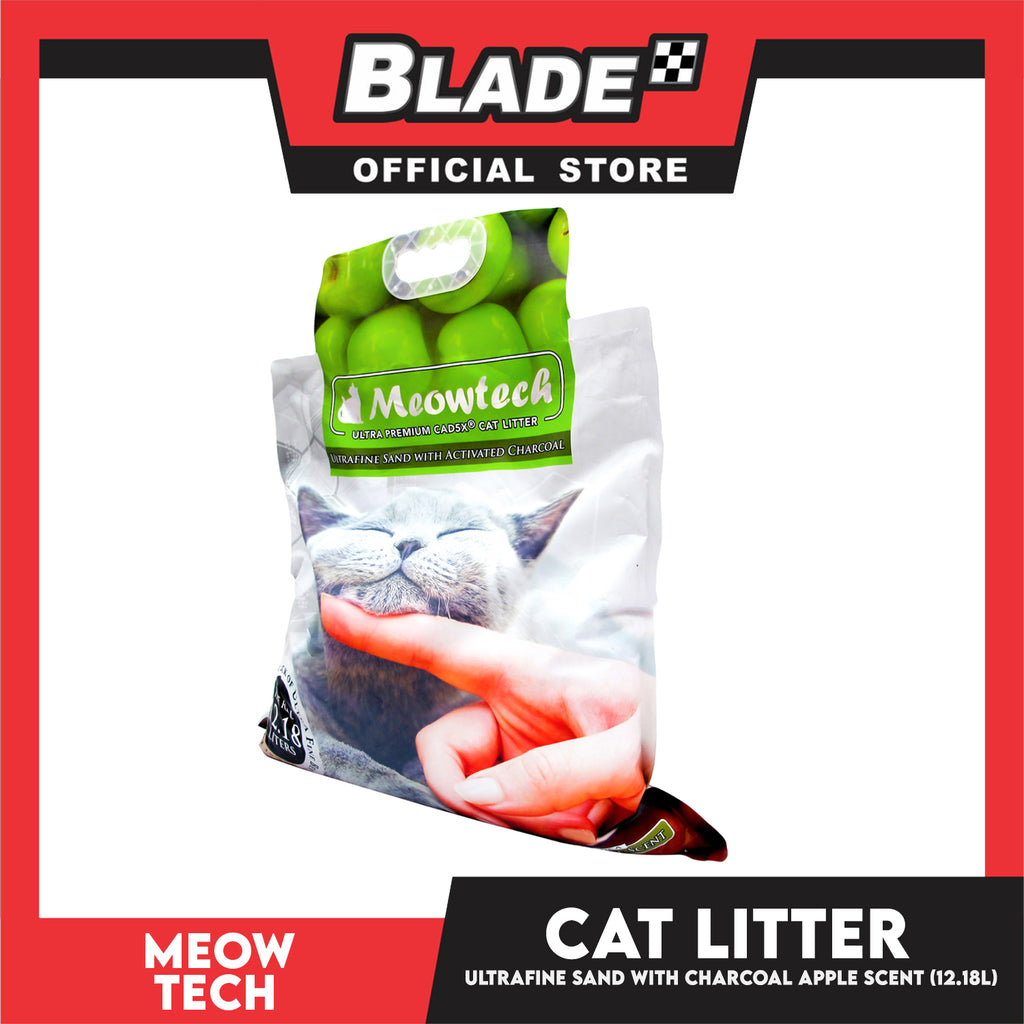Meowtech Ultra Premium Cat Litter 12.18L (Green Apple Scent) Ultra-Fin ...