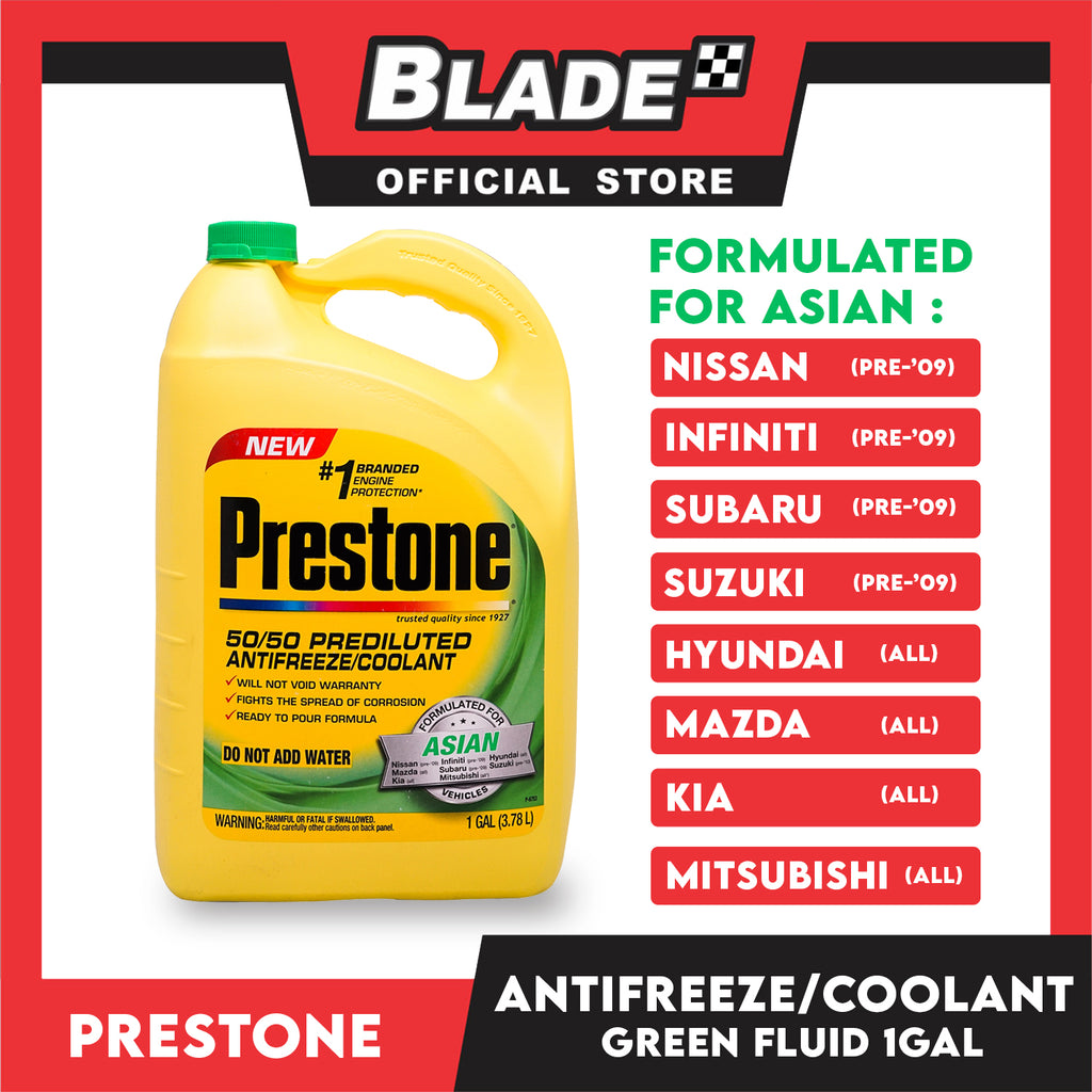 Prestone 50/50 Prediluted Antifreeze/Coolant Green 1 Gallon with FREE ...