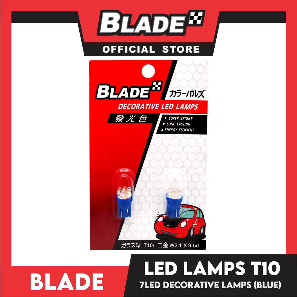 Blade Decorative LED Lamps (Set of 2) T10-7LED 12V (Blue) – blade.ph