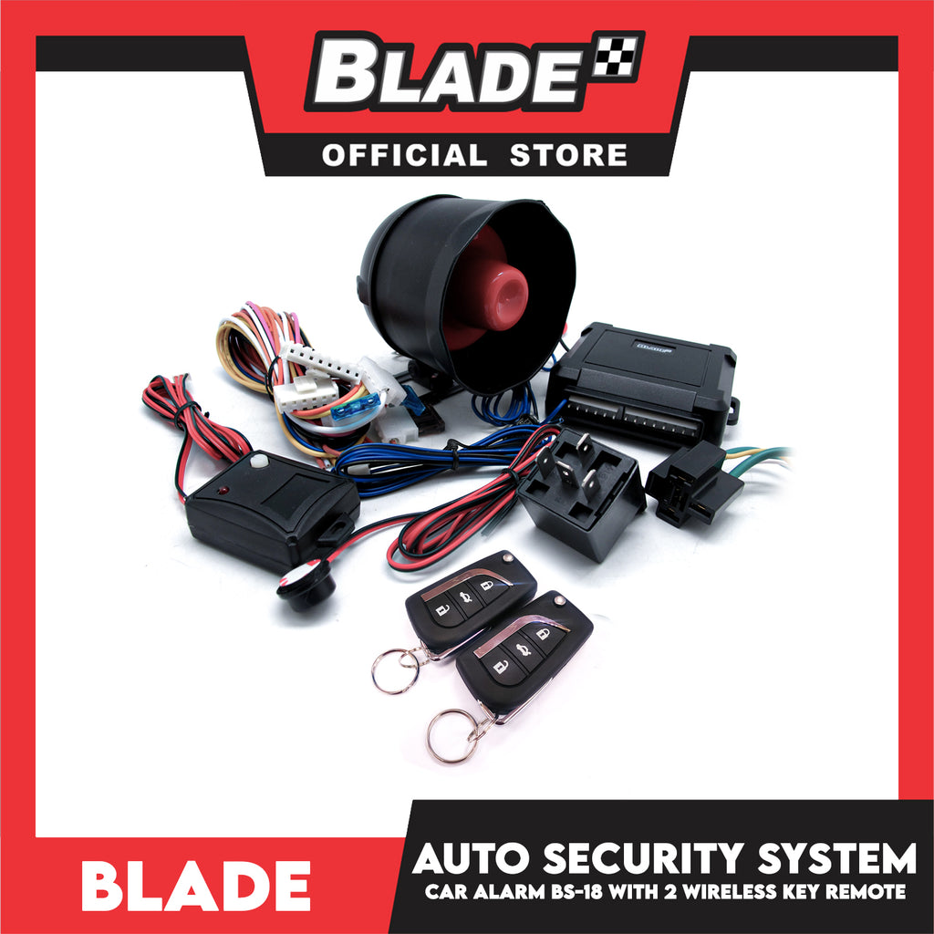 Blade Car Alarm BS-18 Auto Security Keyless Entry System With Anti The ...