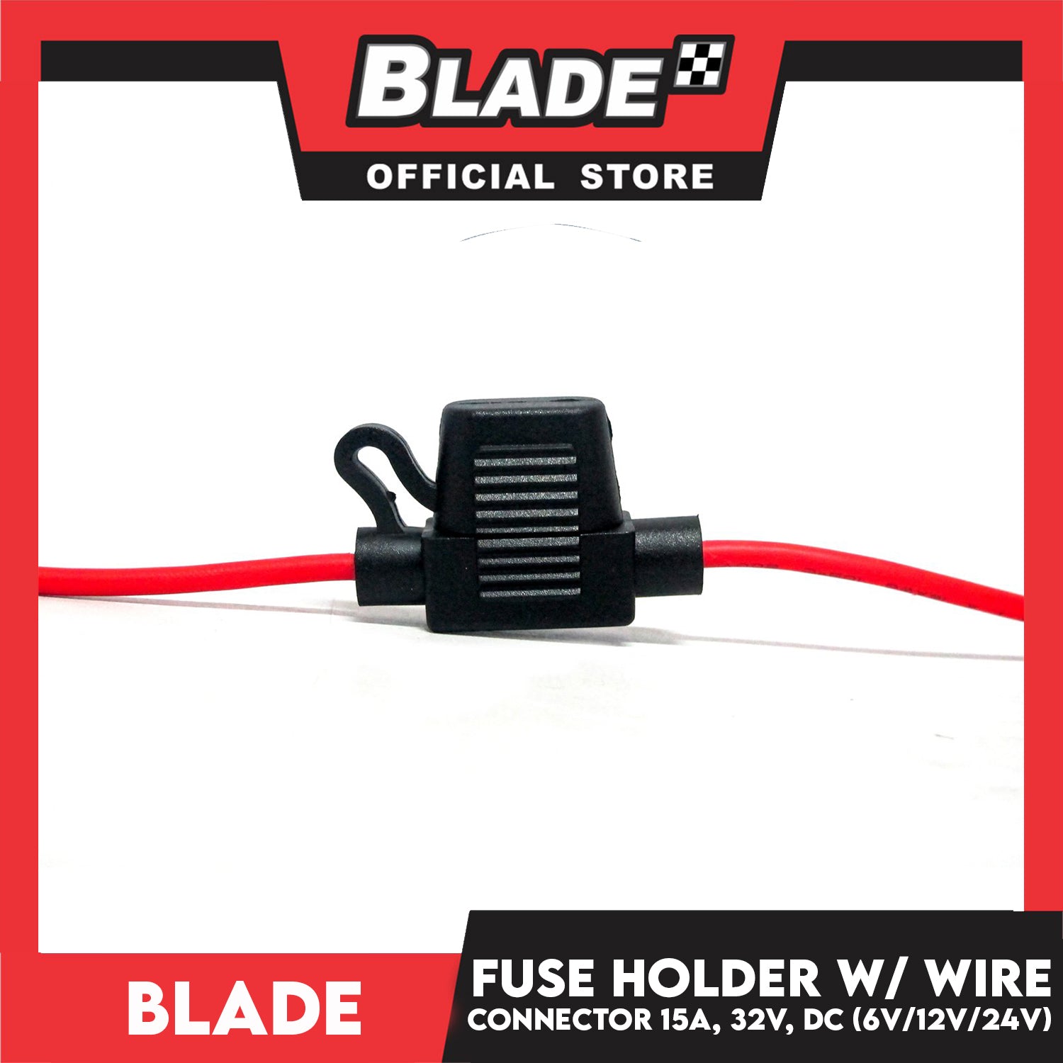 Blade Fuse Holder with Wire (23cm) Inline Holder 16AWG Wiring Harness ...