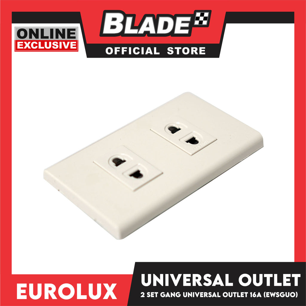 Eurolux Wiring Devices 2 Gang Universal Outlet EWS2GUO 16A – blade.ph