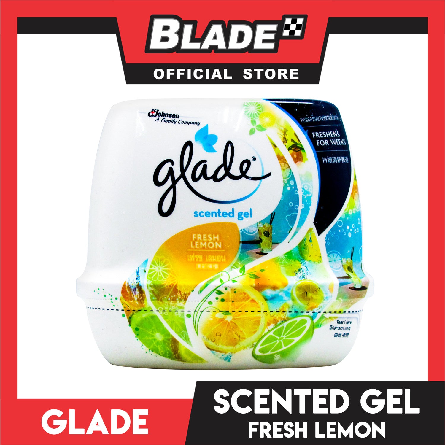 Glade Scented Gel Air Freshener 180g (Fresh Lemon) – blade.ph