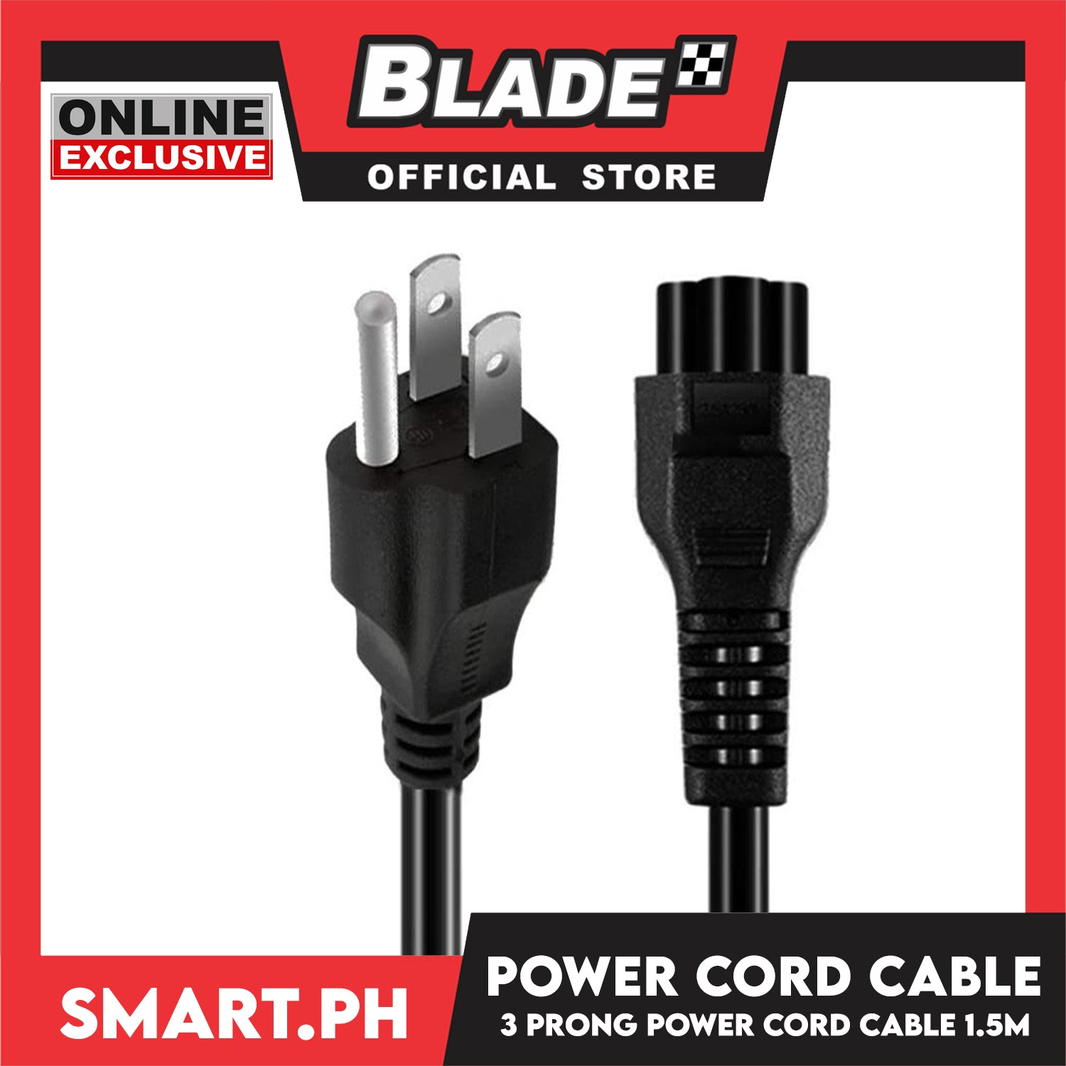1.5 Meters AC Power Cord Cable 3-Prong – blade.ph