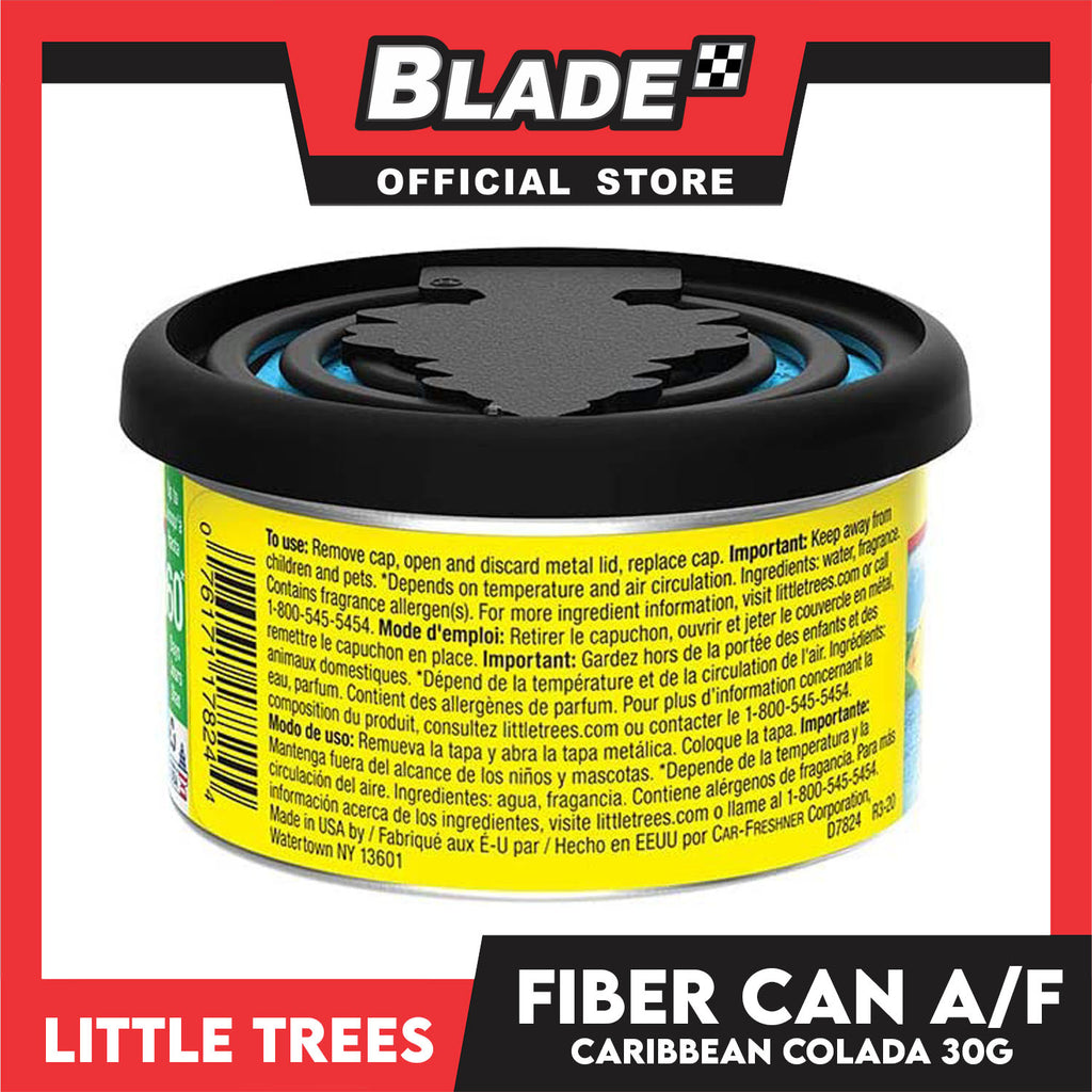 Little Trees Fiber Can Air Freshener 30g (Carribean Colada) Fiber Can ...