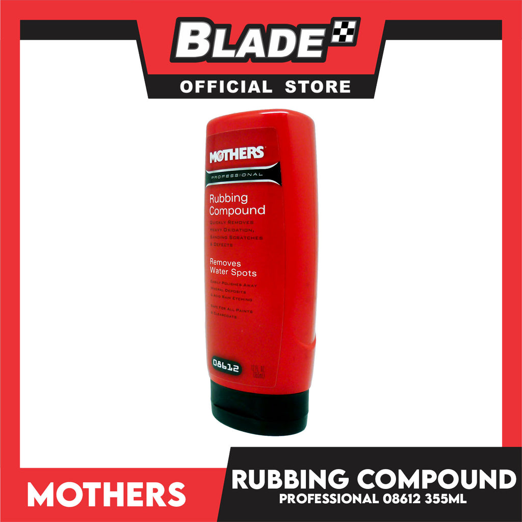 Mothers Professional Rubbing Compound 08612 355ml Removes Water Spots ...