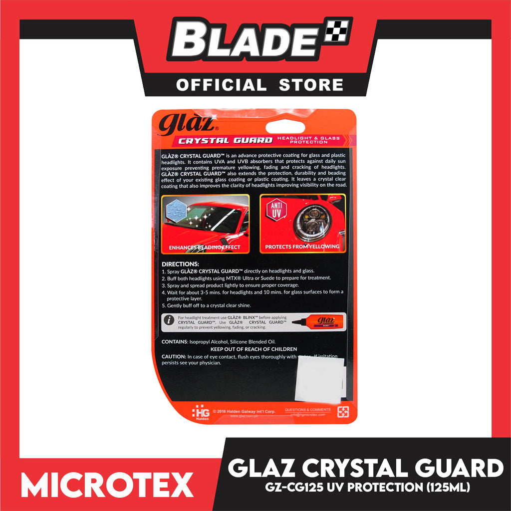 Microtex Glaz Crystal Guard Headlight & Glass UV Protection GZ-CG125 1 ...