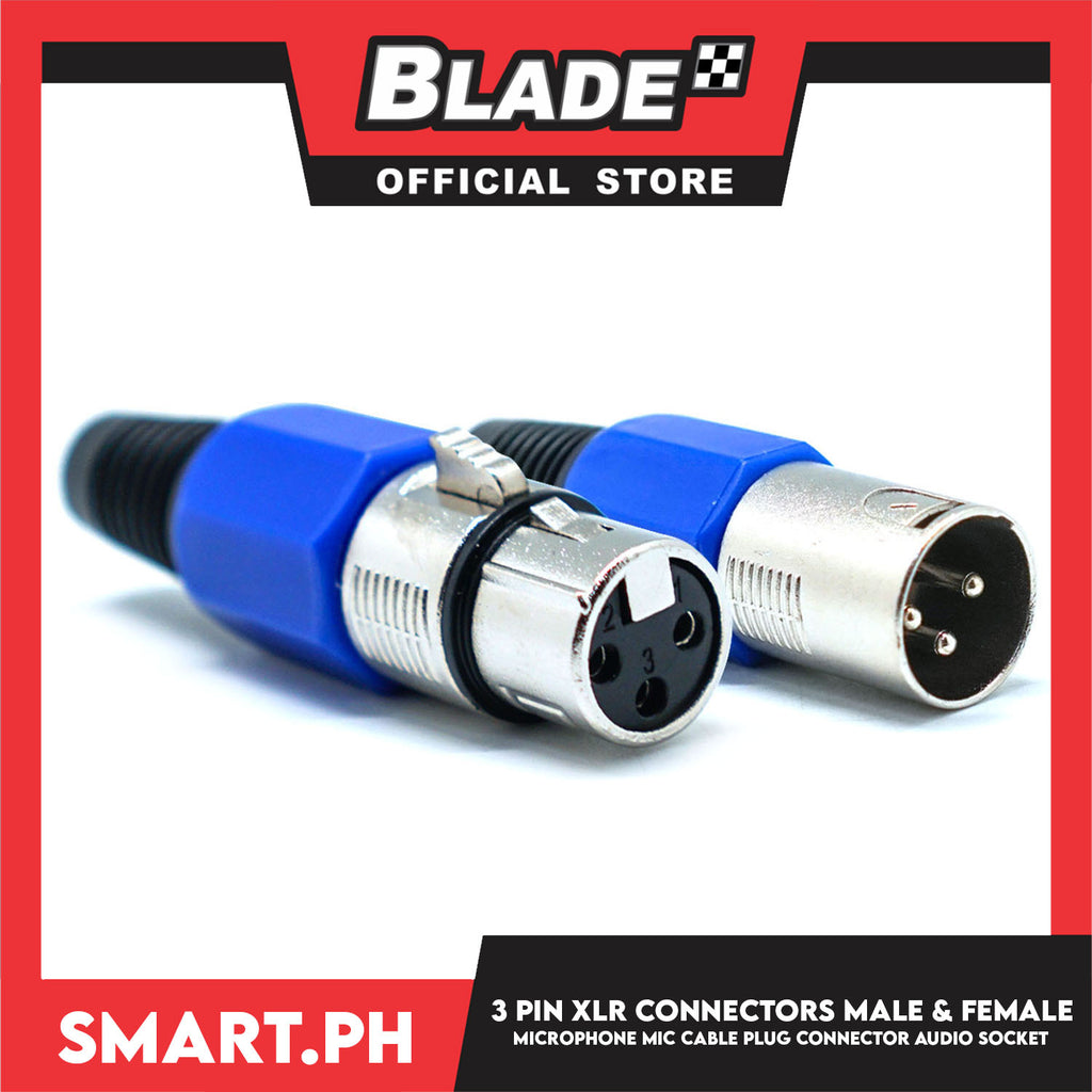3 Pin XLR Connectors Male and Female Microphone Mic Cable Plug Connect ...
