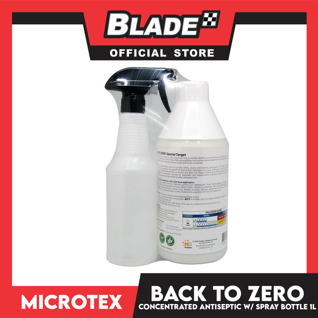Microtex Back-to-Zero Professional Concentrate Antiseptic 1L with Free ...