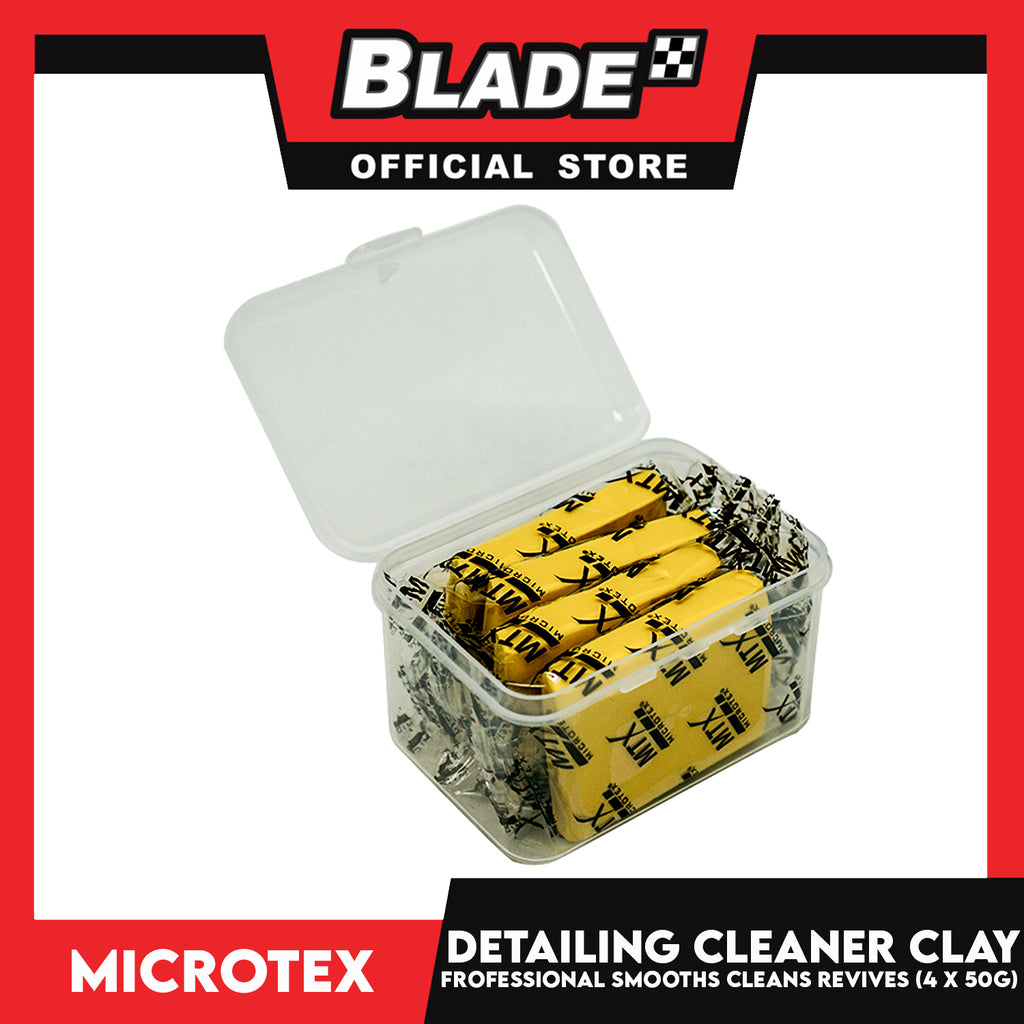 Microtex Detailing Cleaner Clay (4 x 50g) Ultra Durable Soft Smooths C ...