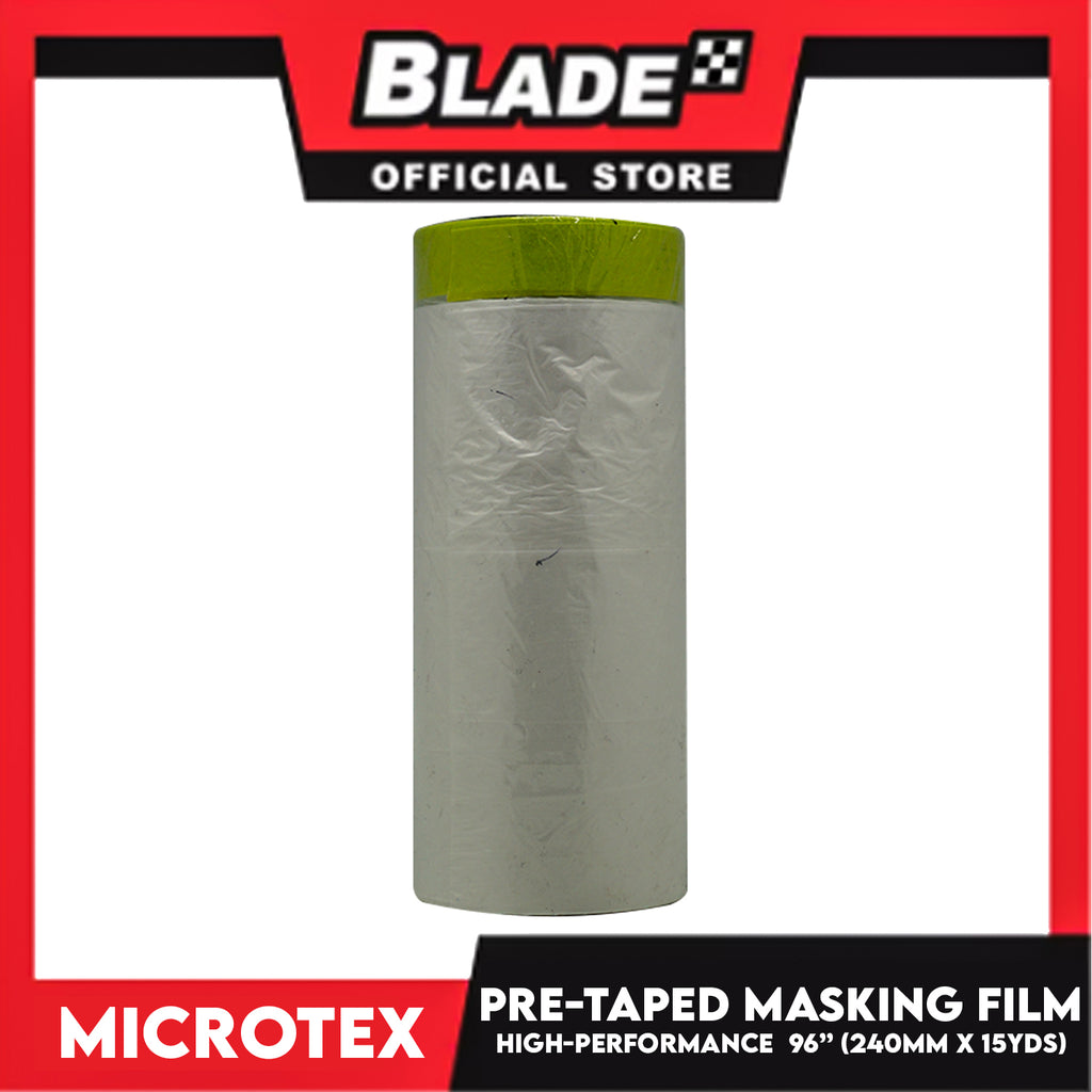 Microtex Pre-Taped Masking Film 96' ' (240cm) x 15yds High-Performance ...