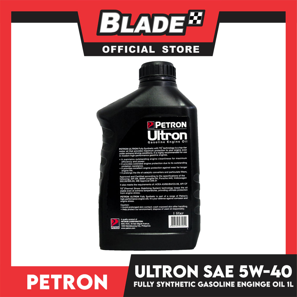 Petron SAE 5W-40 Ultron Fully Synthetic Gasoline Engine Oil 1L – blade.ph