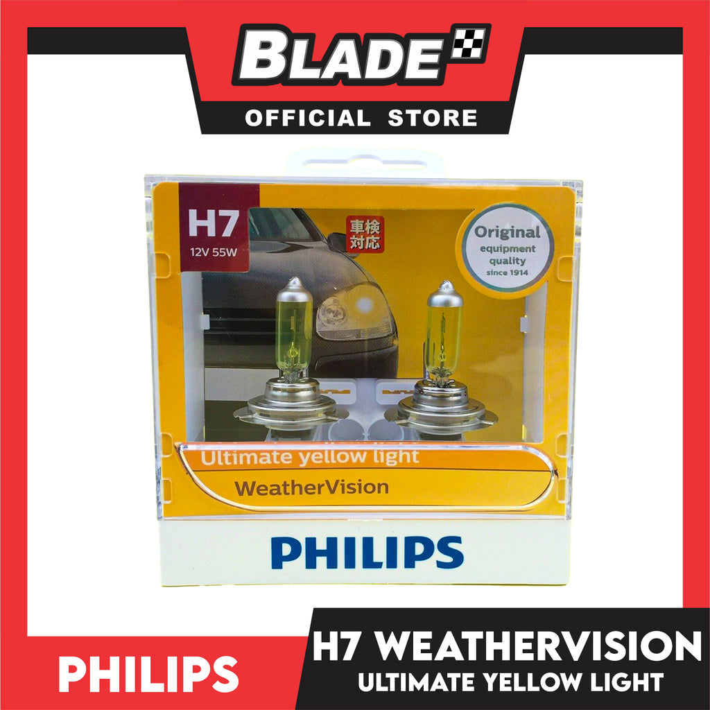 Philips WeatherVision H7 12V 55W Ultimate Yellow Light – blade.ph