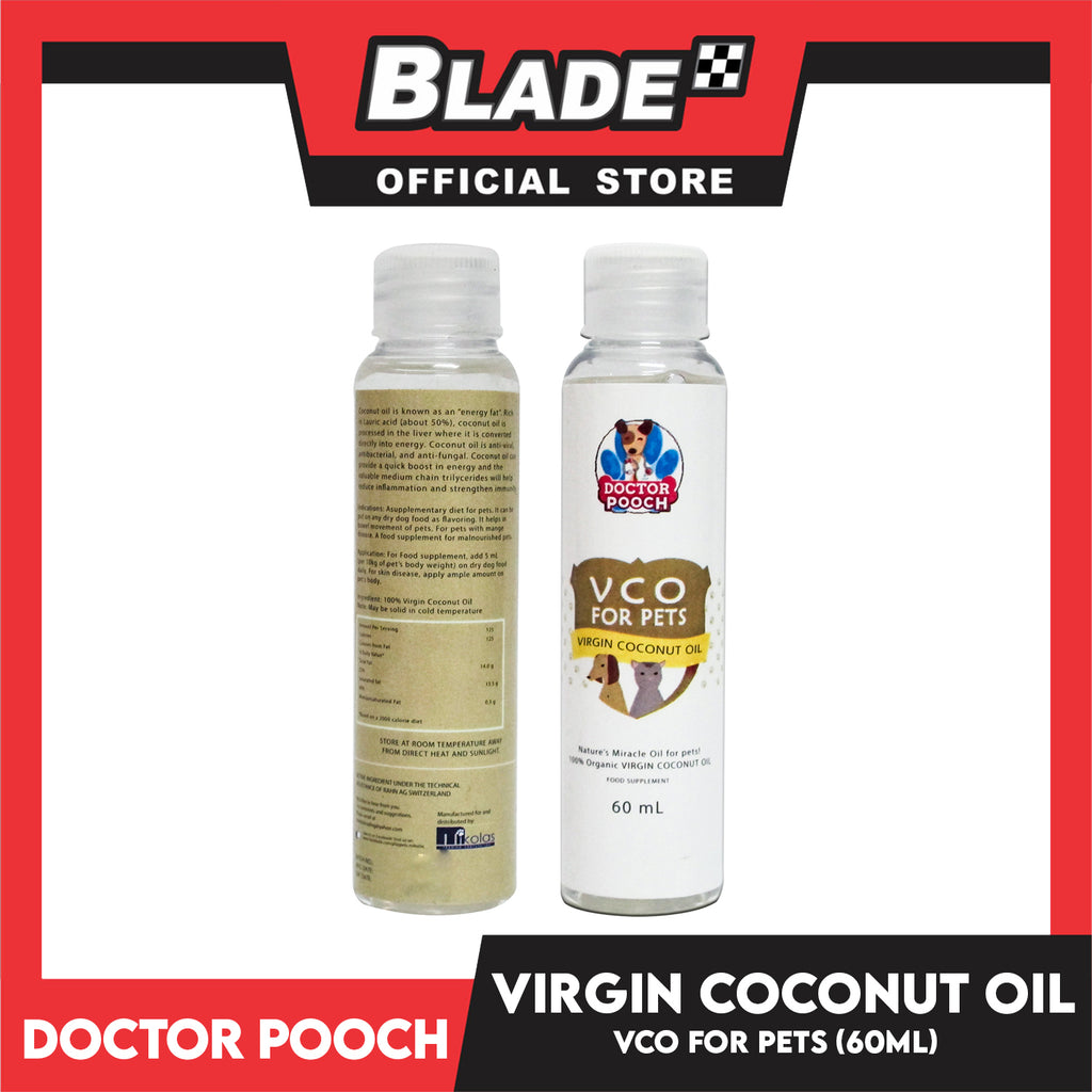 Play Pets Doctor Pooch VCO for Pets Virgin Coconut Oil 60ml Pet Food S ...