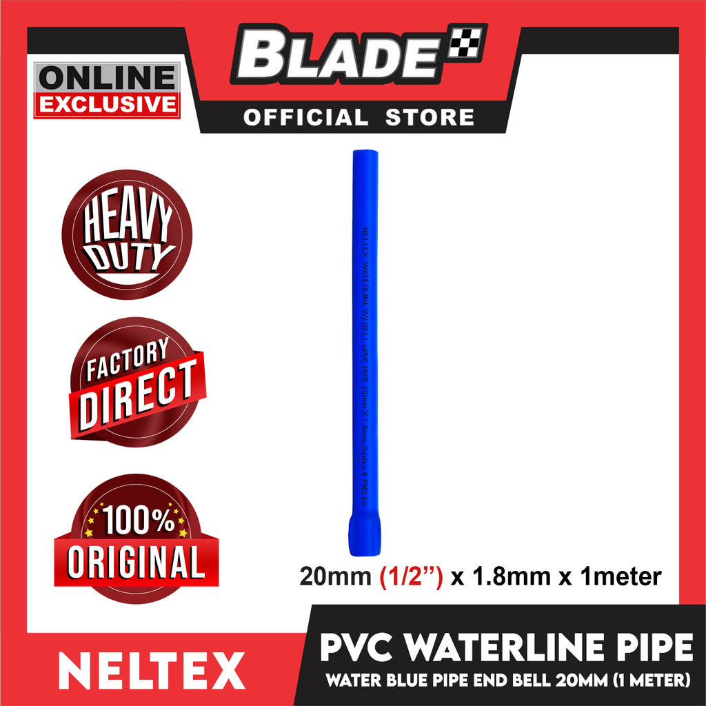 Neltex PVC Waterline Pipe (Blue) 20mm x 1meter with Bell Blue Pipe ...