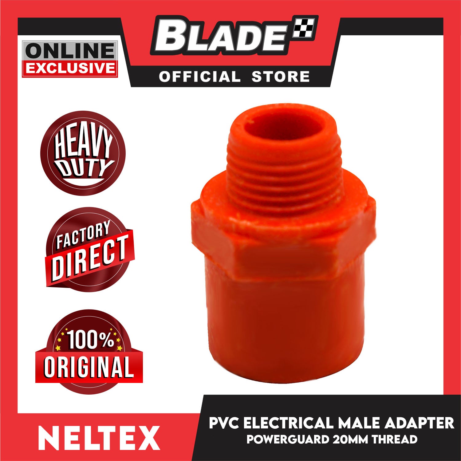 Neltex Powerguard PVC Electrical Fitting Pipe Male Adapter 20mm – blade.ph