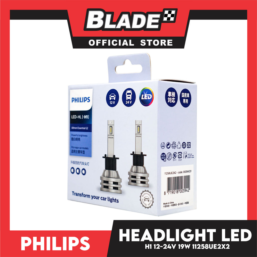 Philips Ultinon Essentials G2 Led Bulbs H1 6500K 11258UE2X2 12-24V 19W ...