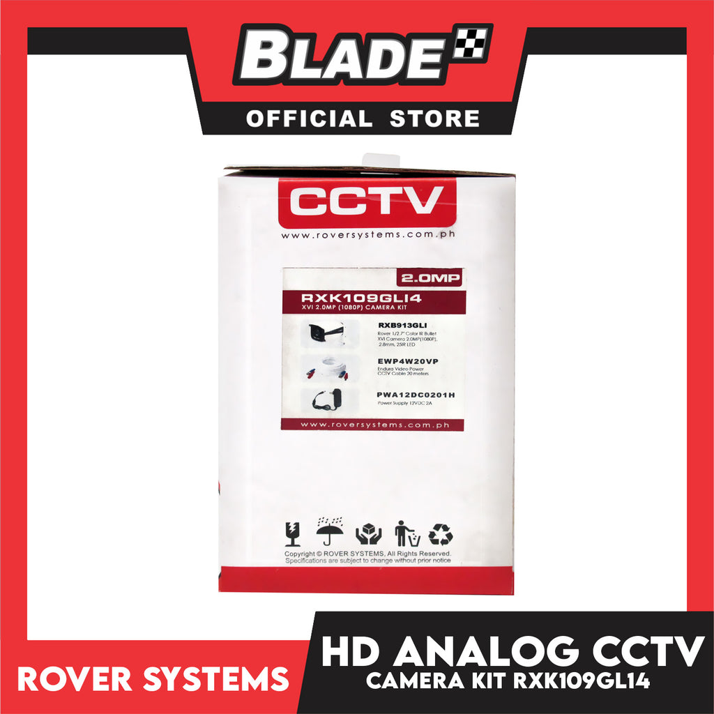 Rover Systems HD Analog CCTV Camera Kit (RXK109GLI4) XVI 2.0MP 1080P E ...