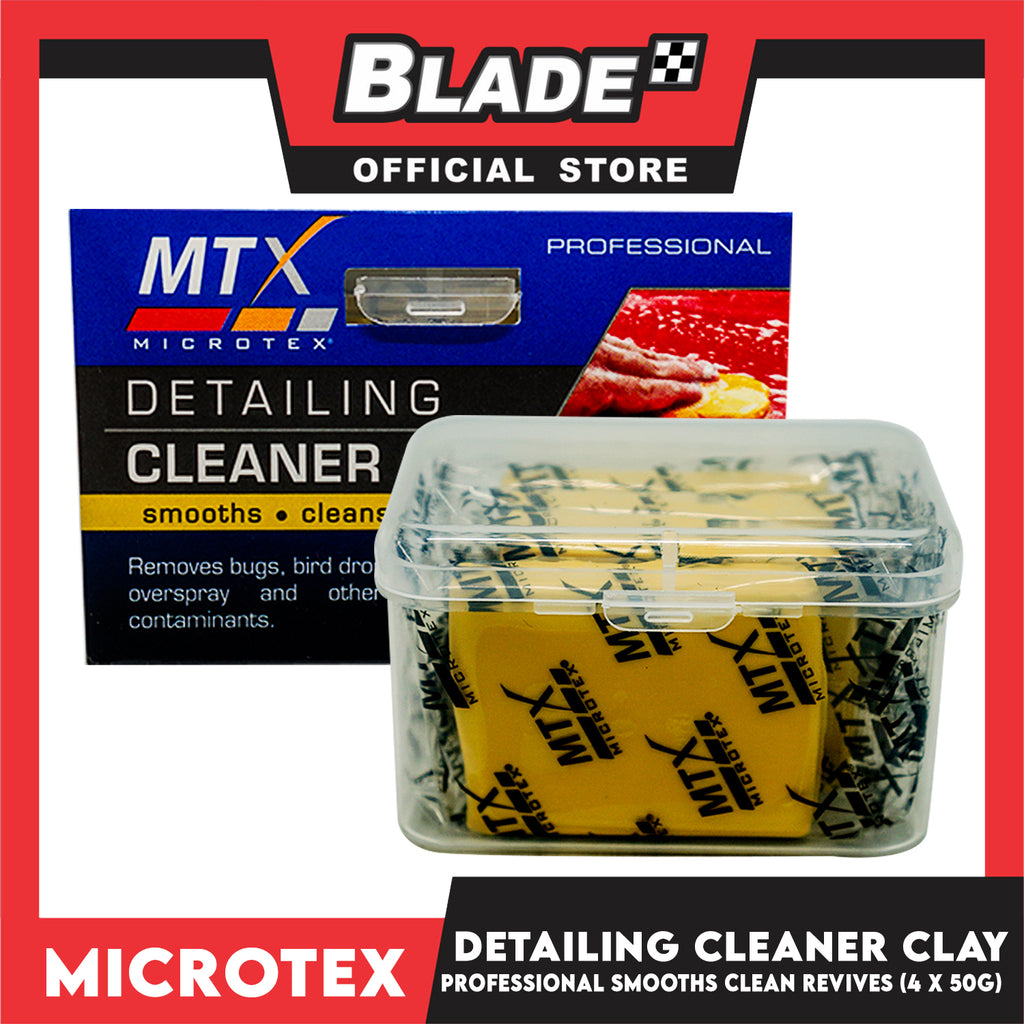 Microtex Detailing Cleaner Clay (4 x 50g) Ultra Durable Soft Smooths C ...